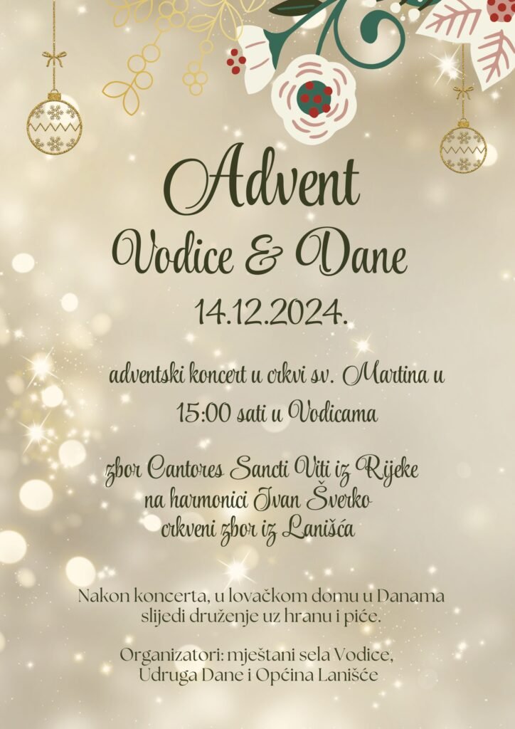 Advent Vodice & Dane - 14.12.2024. godine - Općina Lanišće